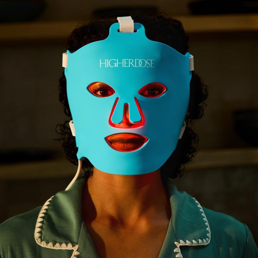 HigherDOSE® sarkanās un tuvās infrasarkanās gaismas terapijas sejas ma